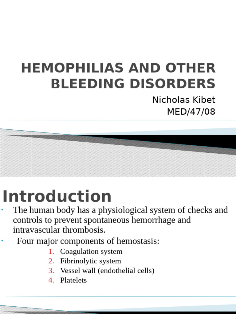 Hemophilias and Other Bleeding Disorders | PDF | Coagulation | Haemophilia