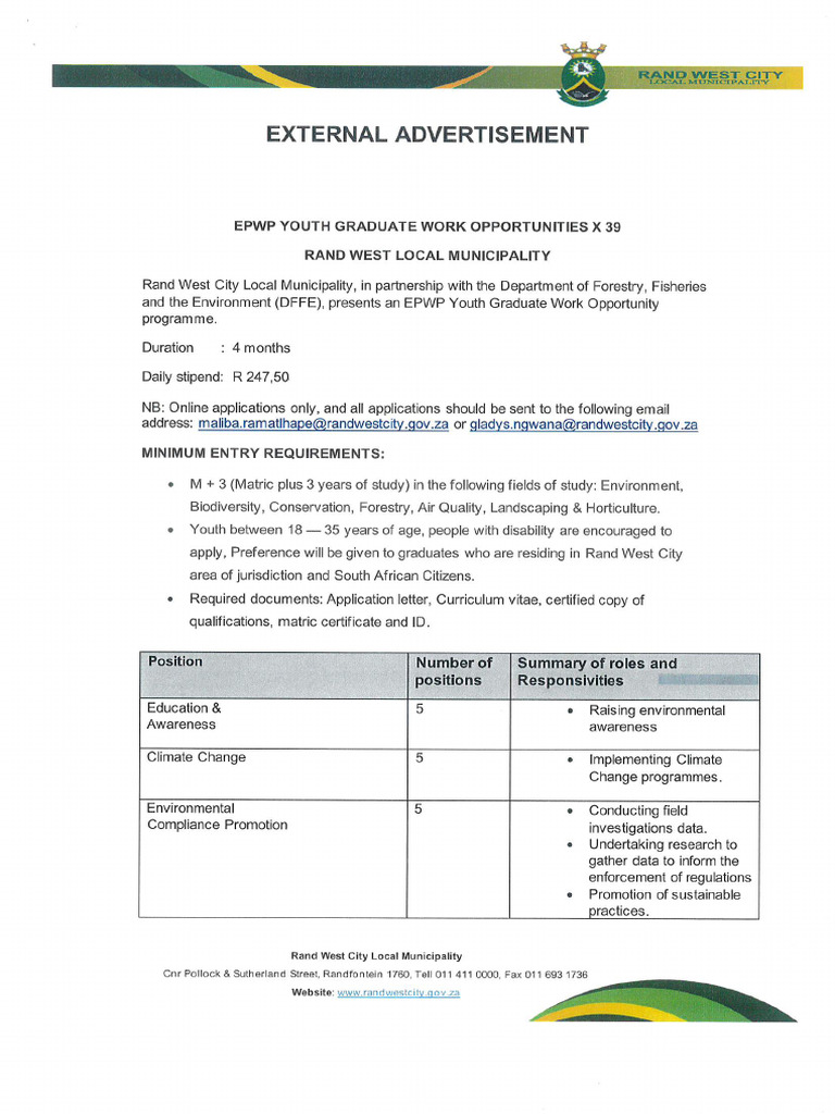 Youth Programme Advert | PDF