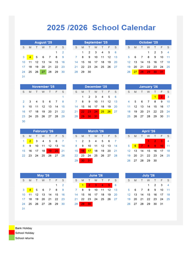 Calendar 25-26 ST Paul | PDF