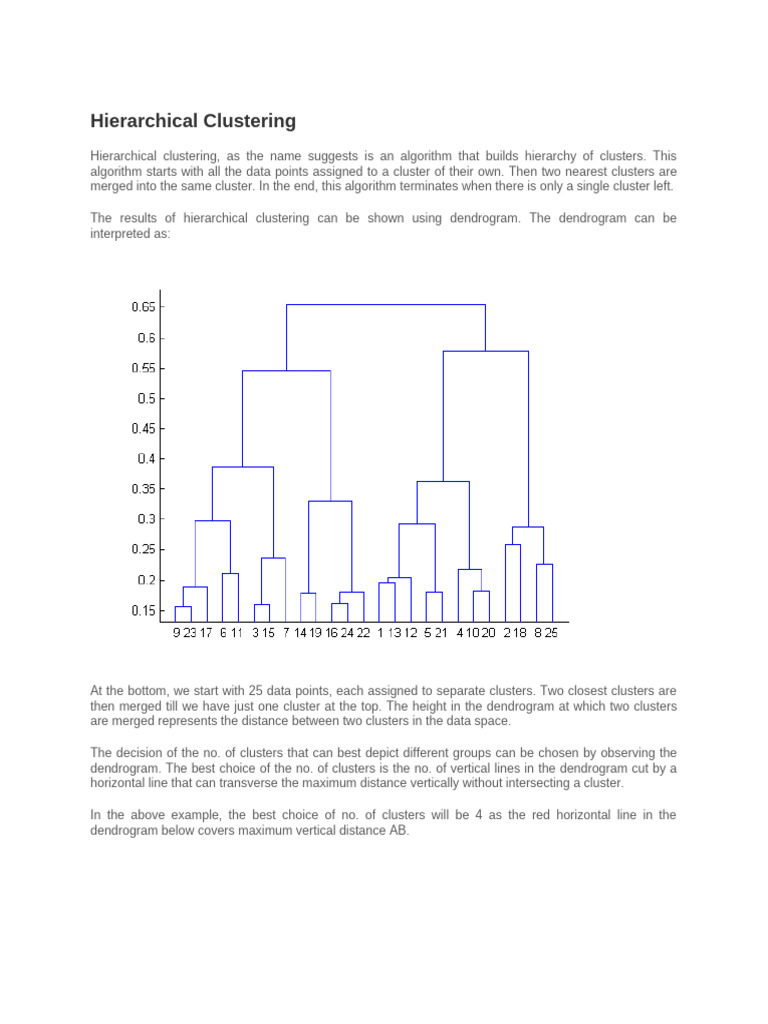 (13.4.2019) Hierarchical Clustering | PDF