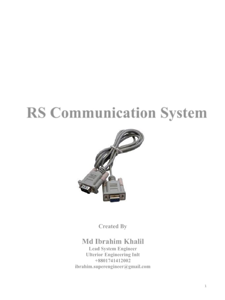 RS Communication Systems (RS-232, RS-422, RS-485) | PDF | Physical ...