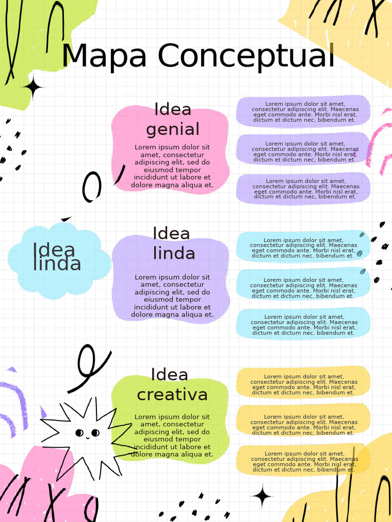 Documento A4 Mapa Conceptual Creativo Colorido | PDF