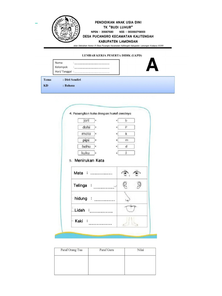 LKPD Paud | PDF
