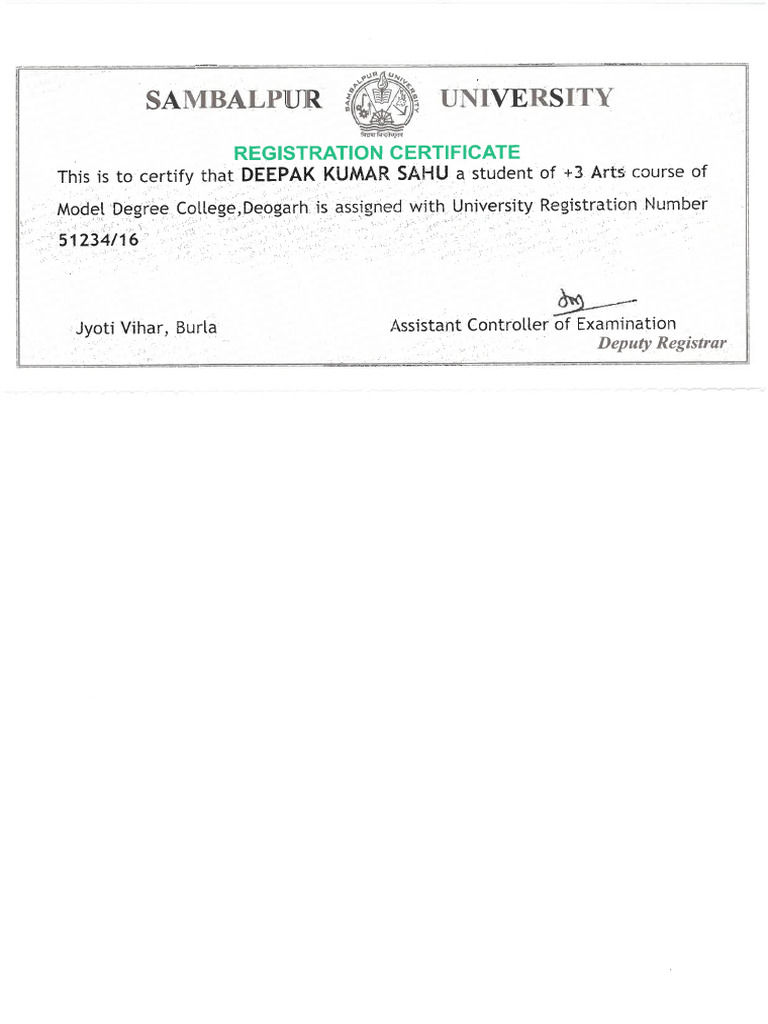 +3 Registration Certificate | PDF
