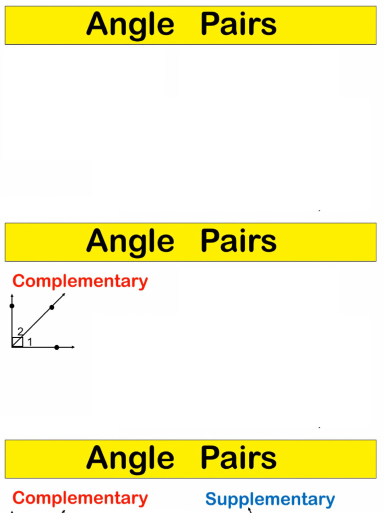 Angle Pairs | PDF