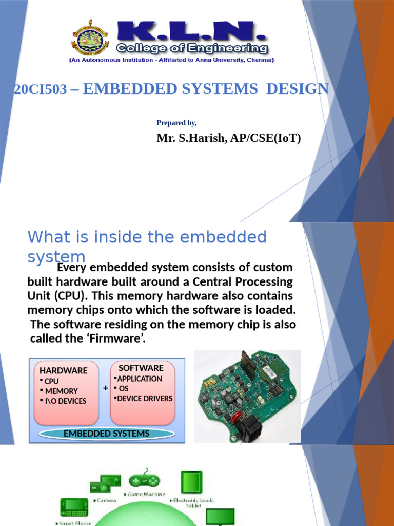 Embedded Systems Unit - I | PDF