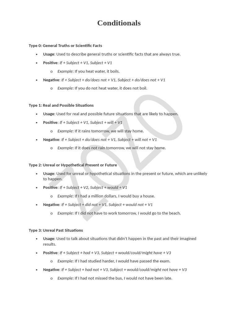 Conditionals | PDF