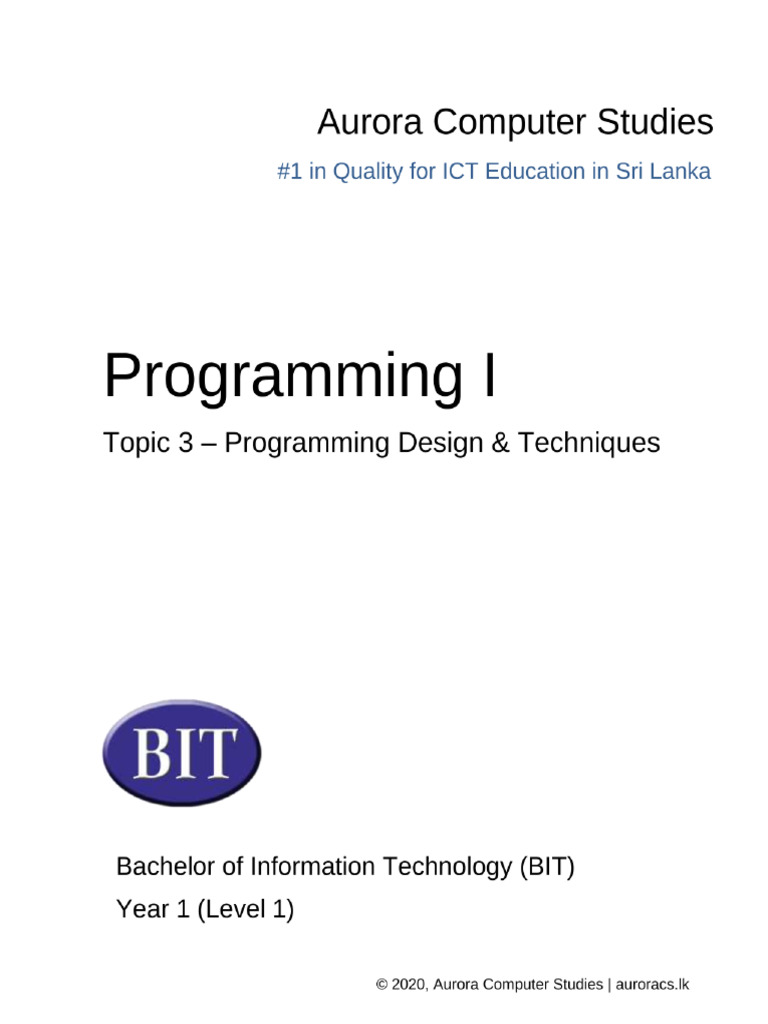 03 Program Design Techniques Flattened | PDF
