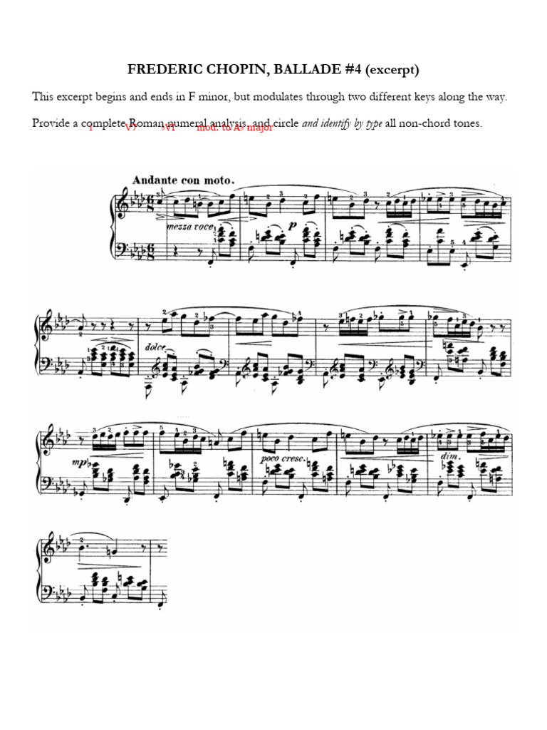 Annotated Chopin Ballade 4 | PDF