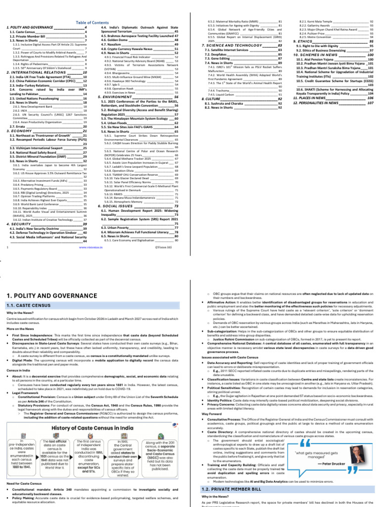 5 Current Affairs May 2025 | PDF | Census | International Relations