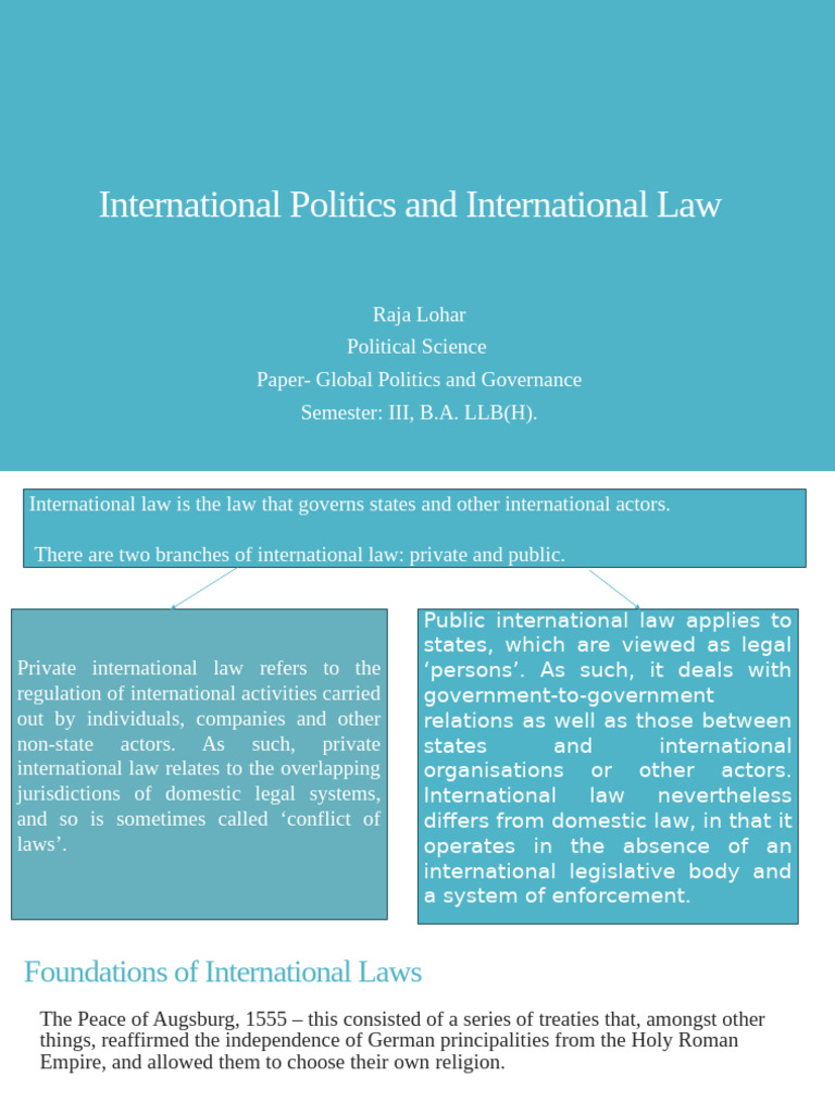 Understanding International Law Dynamics | PDF | International Law ...