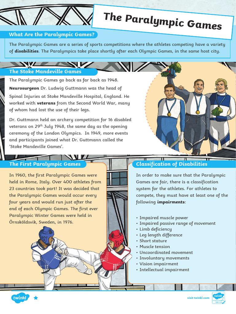 Cfe e 1629028682 the Paralympics Differentiated Reading Comprehension ...