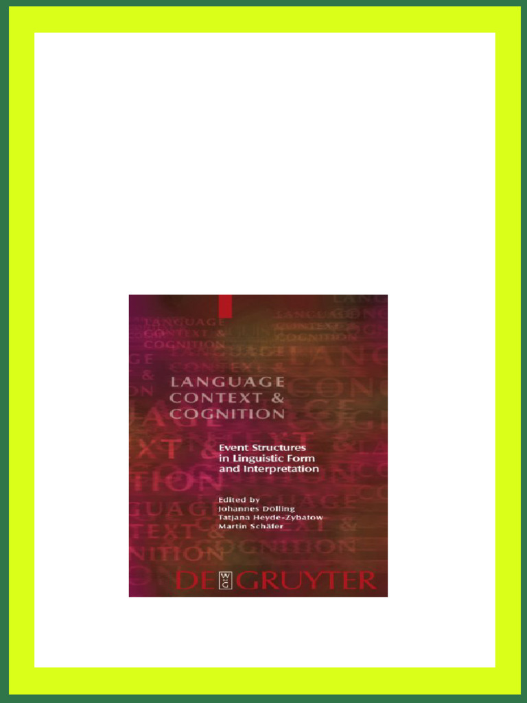 Event Structures in Linguistic Form and Interpretation 1st Edition Dölling Download | PDF ...