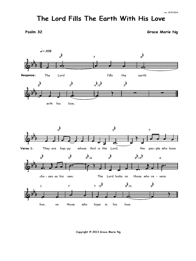 The Lord Fills the Earth with Love | PDF | Psalms | Ketuvim