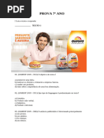 Prova Parana Mais2024 Caderno Prova1 | PDF | Cérebro | Dormir