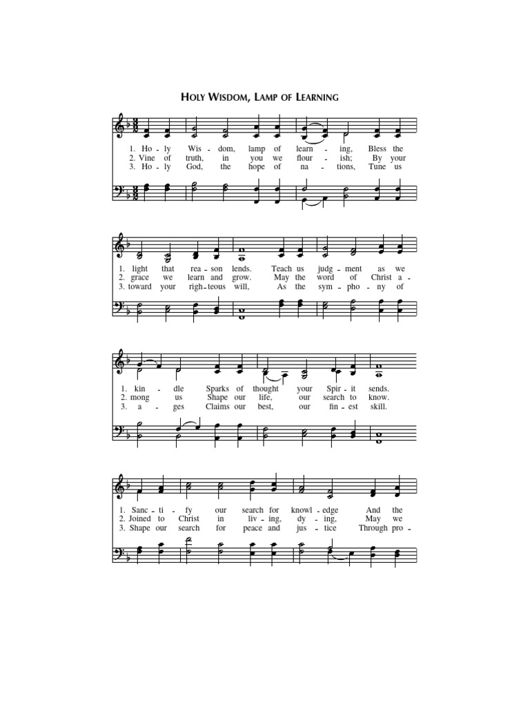 Holy Wisdom Lamp of Learning - Ruth Duck | PDF | Religious Belief And ...