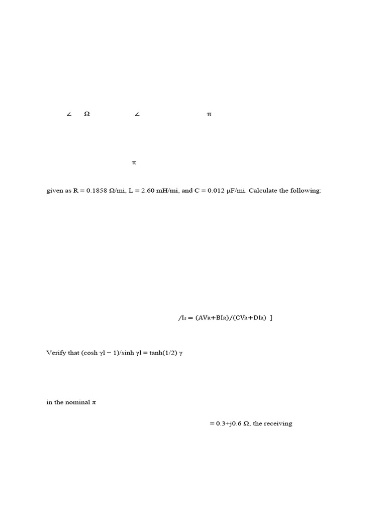 Medium Transmission Line Problem Set | PDF | Transmission Line ...