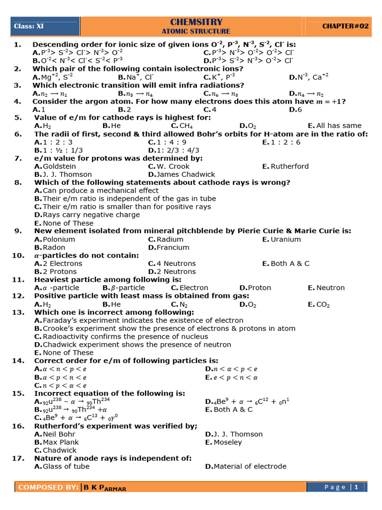 Electron Configurations and Charges Analysis | PDF | Atoms | Electron