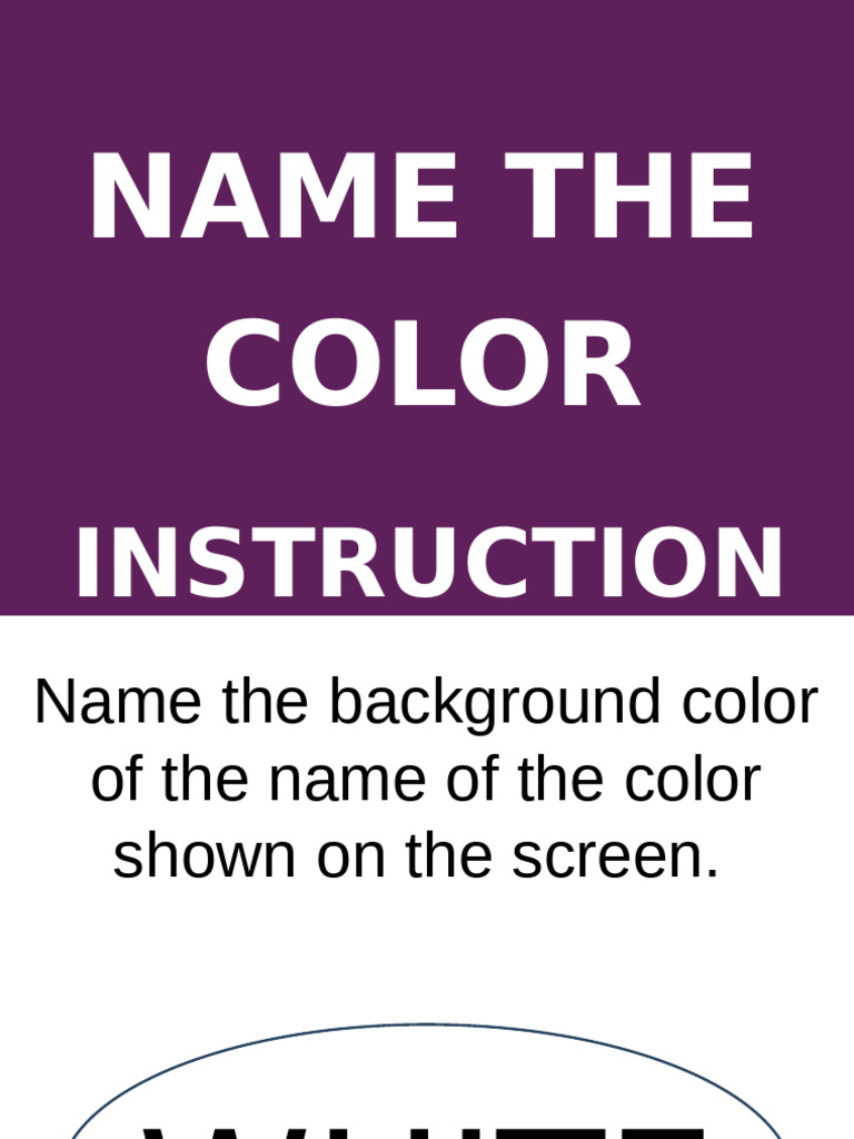 Name The Color | PDF