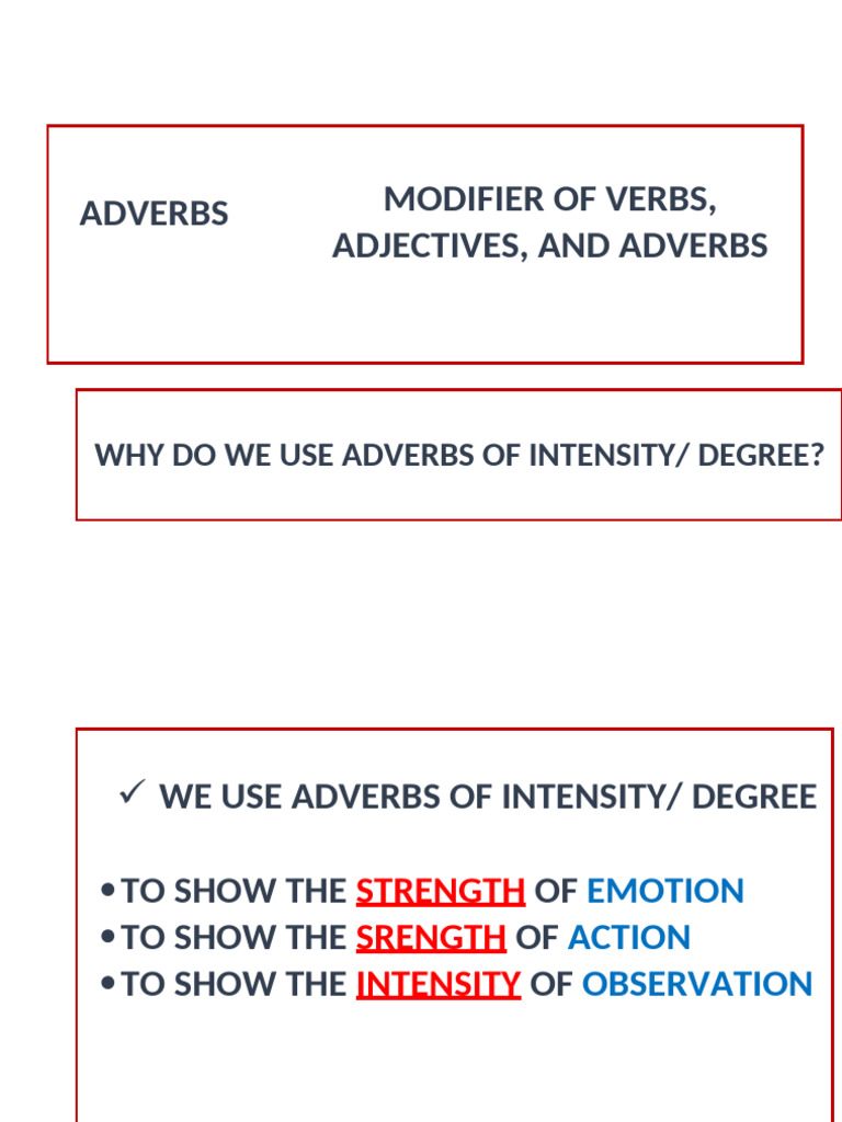 Adverbs (Final) | PDF