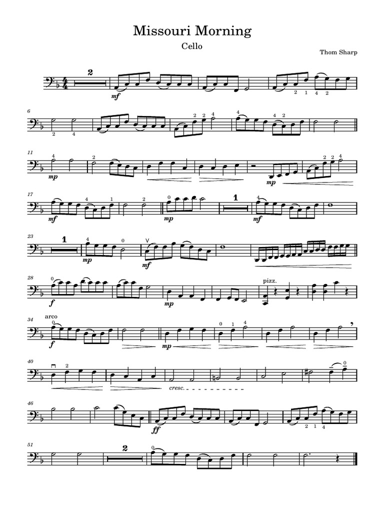 Missouri Morning - Cello | PDF