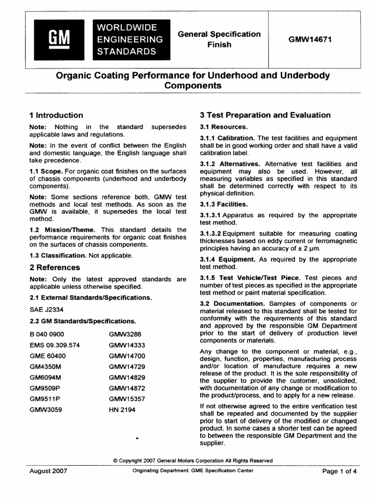 GMW 14671.07 | PDF
