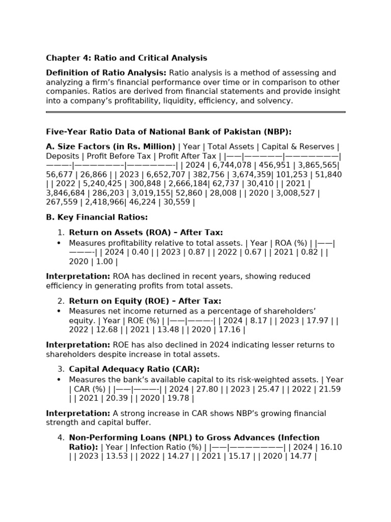 Chapter 4 Ratio Analysis | PDF | Return On Equity | Financial Ratio