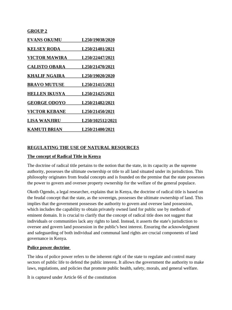 Kenya's Natural Resource Governance | PDF | Sustainability | Dispute ...