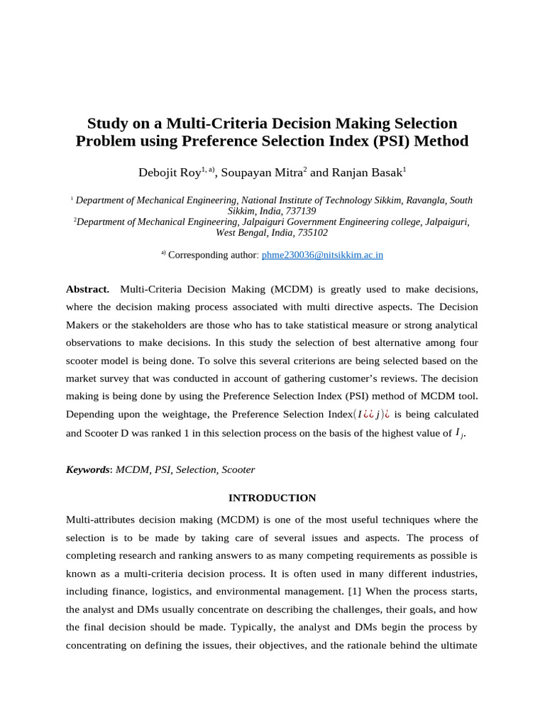 1729341892StudyonaMulti-CriteriaDecisionMakingSelectionProblemusingPreferenceSelectionIndex (PSI ...
