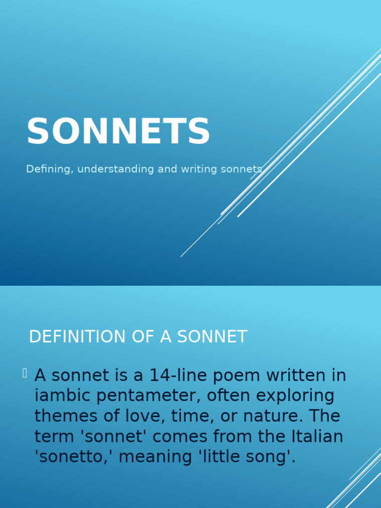 Sonnet Definition Conventions | PDF