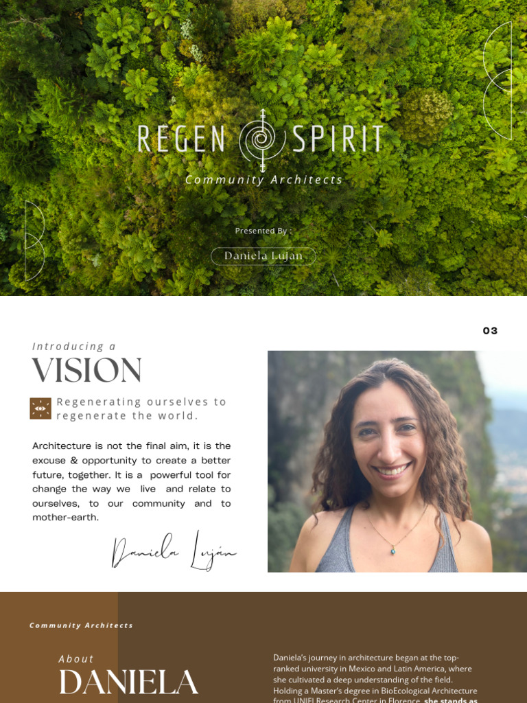 RegenSpirit - Daniela Luján - Portfolio | PDF | Sustainable Design | Natural Environment