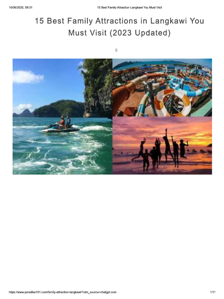 15 Best Family Attractions in Langkawi You Must Visit | PDF