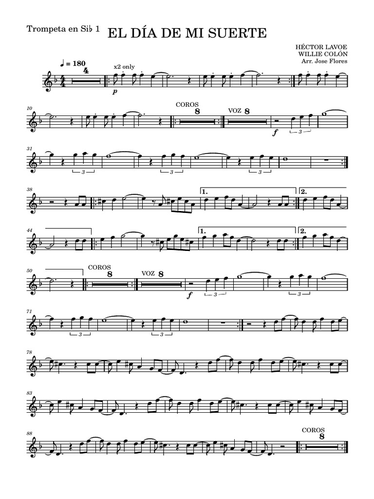 El Día de Mi Suerte-Trompeta - en - Sib - 1 | PDF