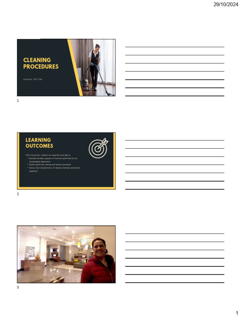 Housekeeping Cleaning Procedures Guide | PDF | Chemical Substances ...