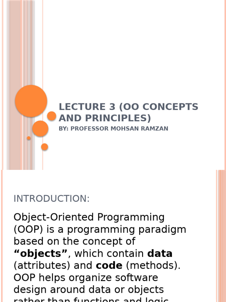 OOP Concepts and Principles Explained | PDF