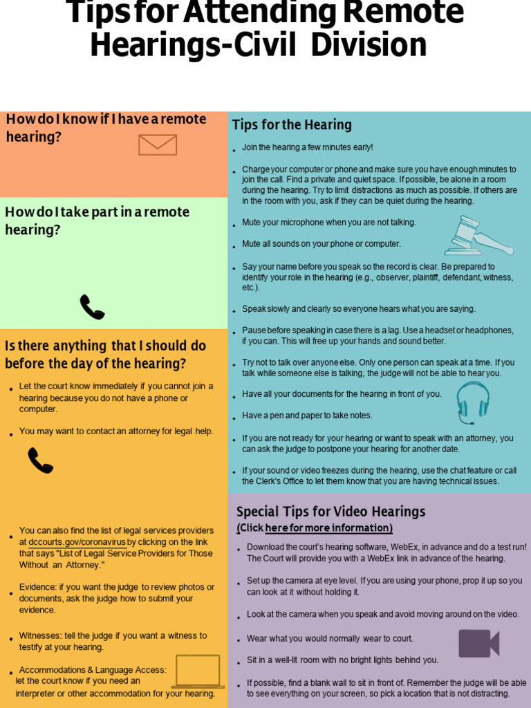 Tips for Remote Civil Hearings | PDF | Witness
