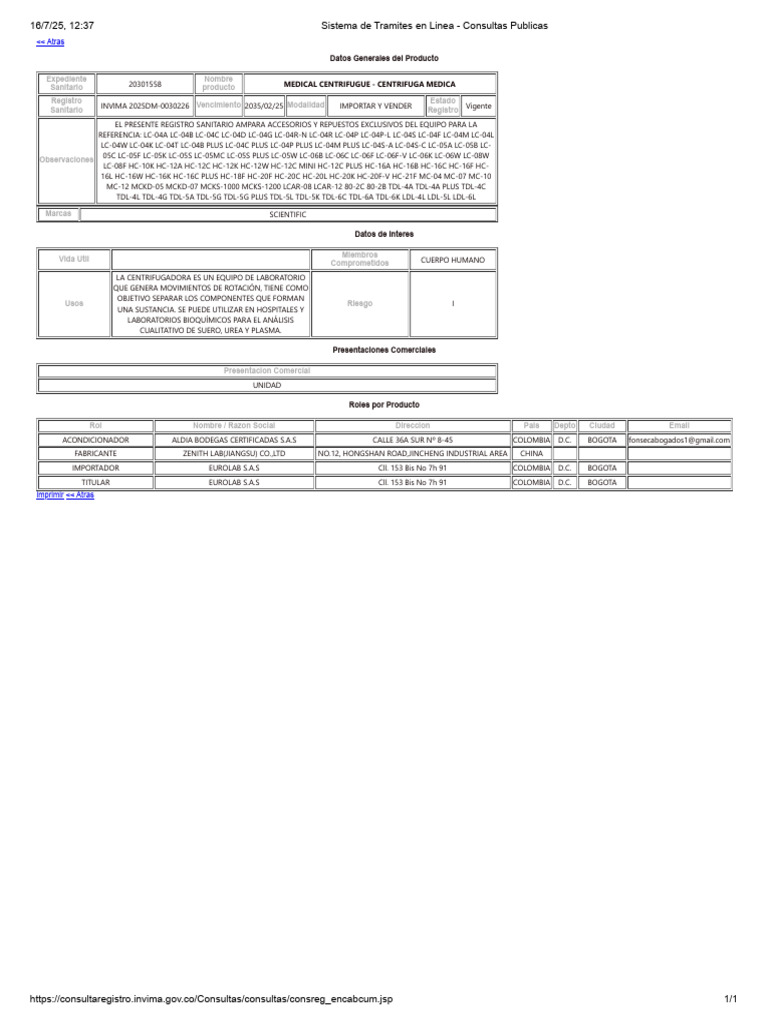 Inima Centrifuga 80-2b | PDF