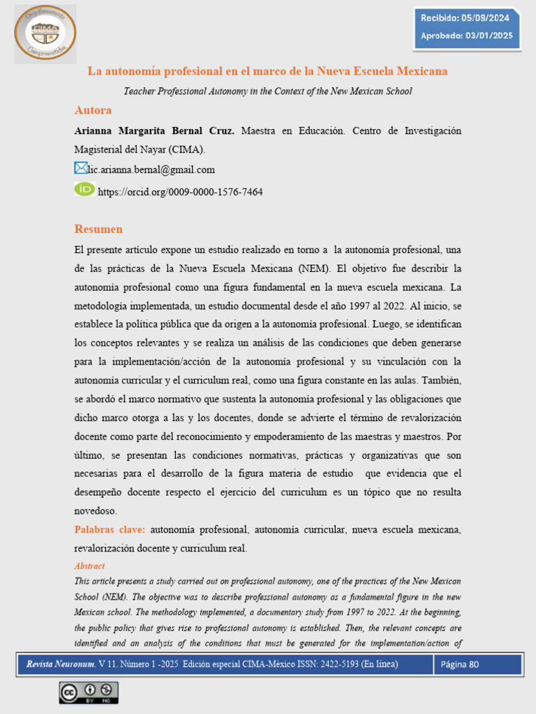 Autonomía Profesional en la NEM | PDF | Plan de estudios | Maestros