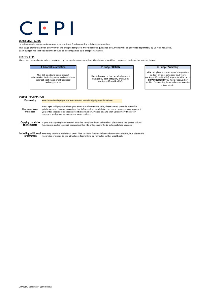 2025 - mPOX - CEPI Budget Template | PDF | Phases Of Clinical Research | Information