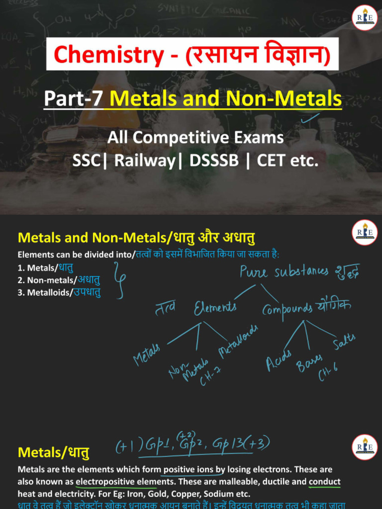 Chemistry Part-7 - Metals and Non-Metals | PDF