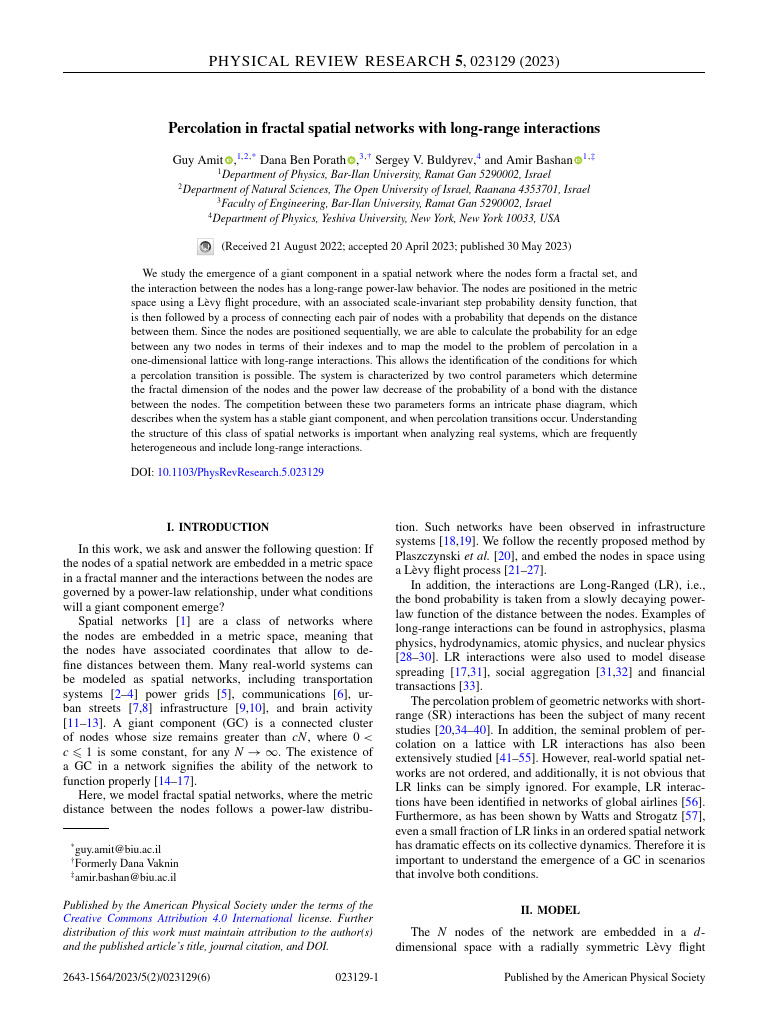 PhysRevResearch 5 023129 | PDF | Phase Transition | Simulation
