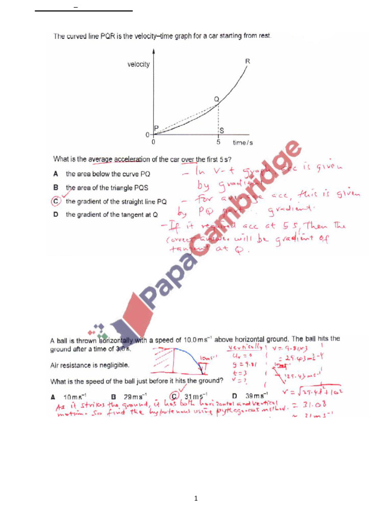 2022J Kinematics As Physics Solved | PDF