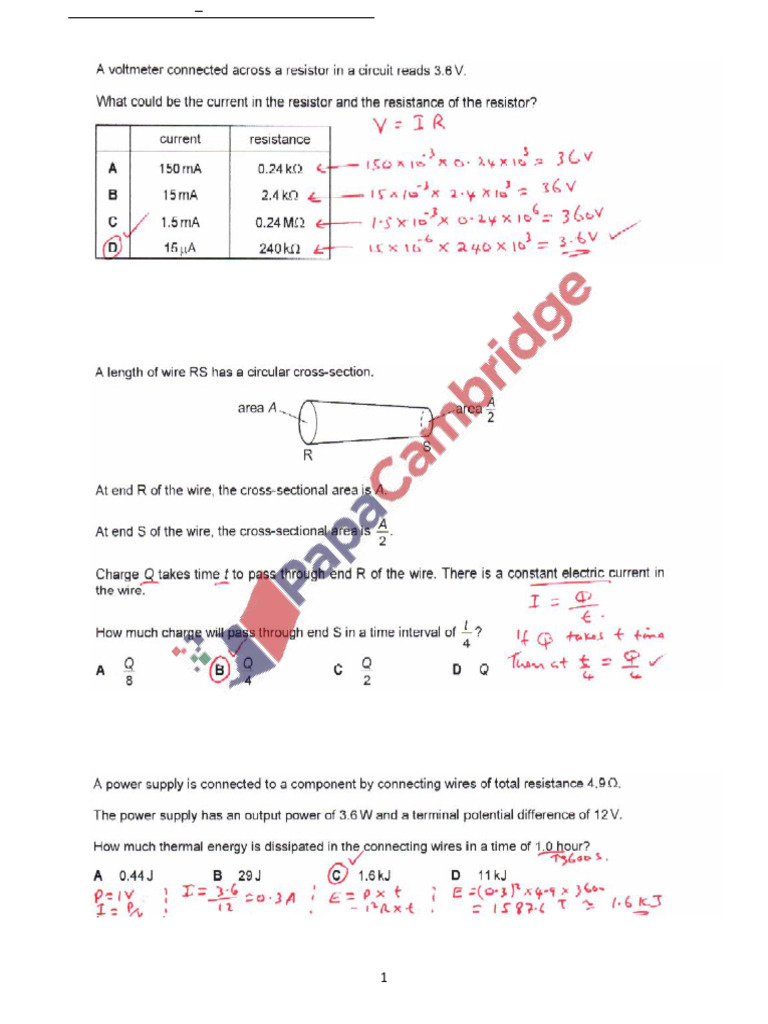 2022N Current Electricity As Physics 9702 Solved | PDF | Chess Theory | Chess