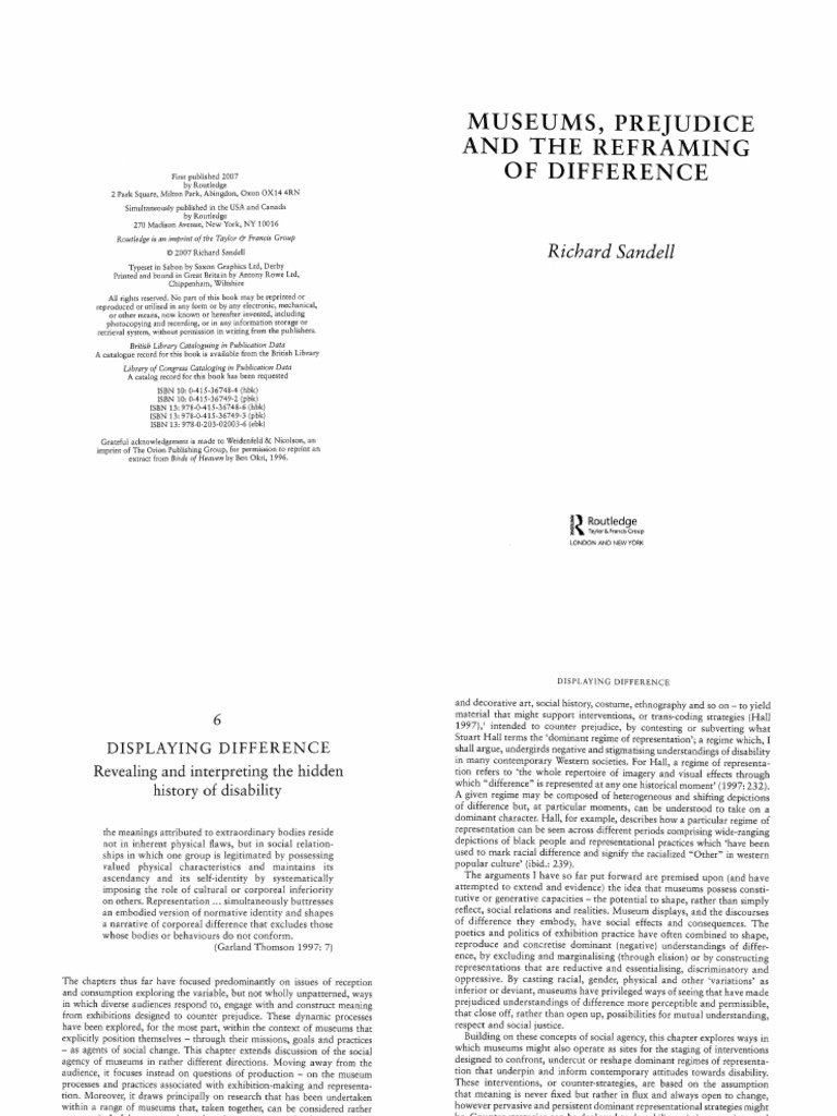 Sandell - Richard - Museums, Prejudice and The Refarming of Difference ...