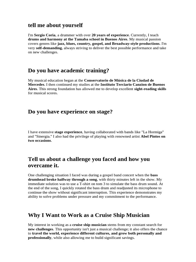 Tell Me About Yourself | PDF