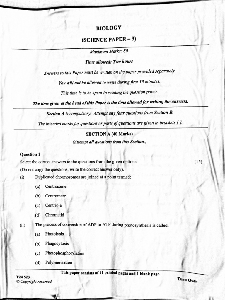 23-24 X Bio Board Paper | PDF