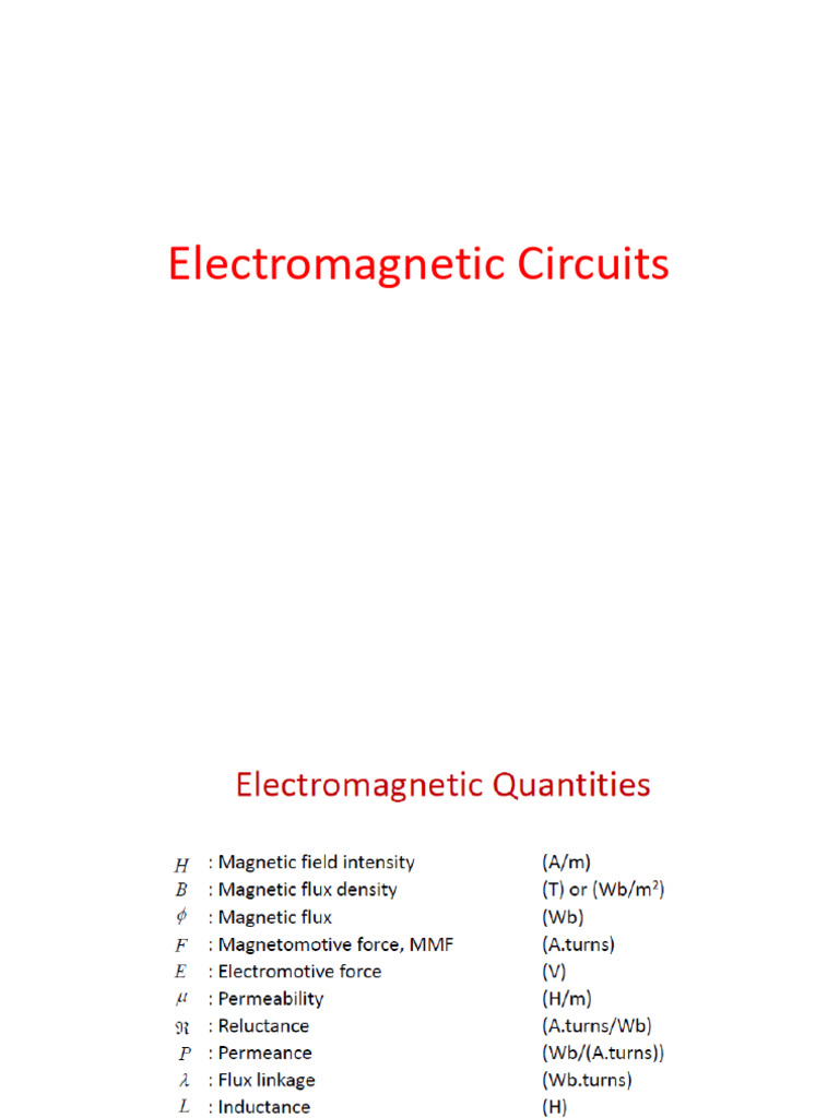 2-Electromagnetic - Circuits Slides | PDF