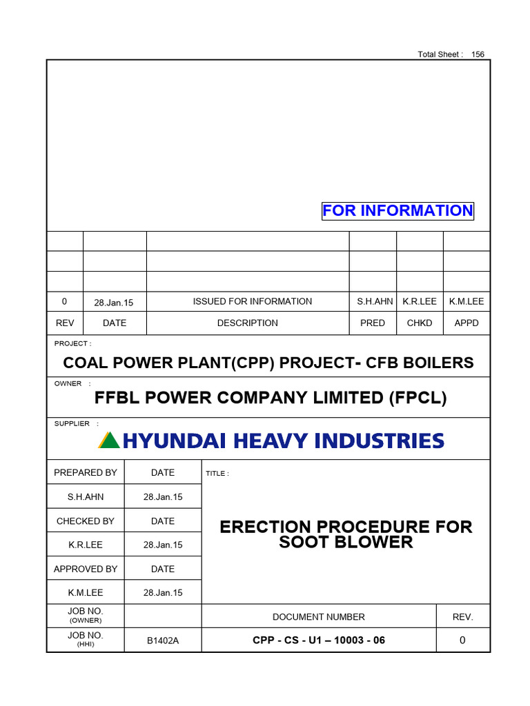 CPP-CS-U1-10003-06 Erection Procedure For Soot Blower Rev-0 | PDF ...