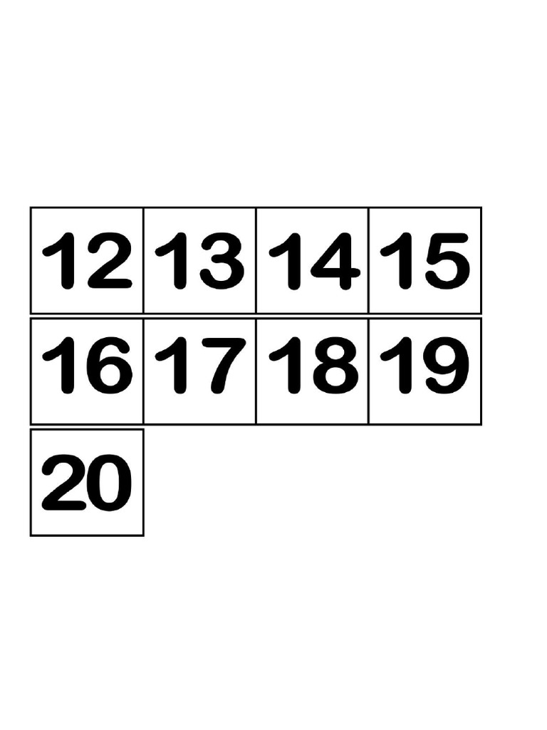 Numeros 12-20 | PDF