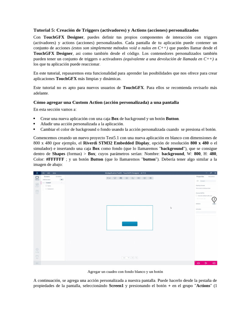 Tutorial 5 TouchGFX | PDF | C ++ | Programación de computadoras